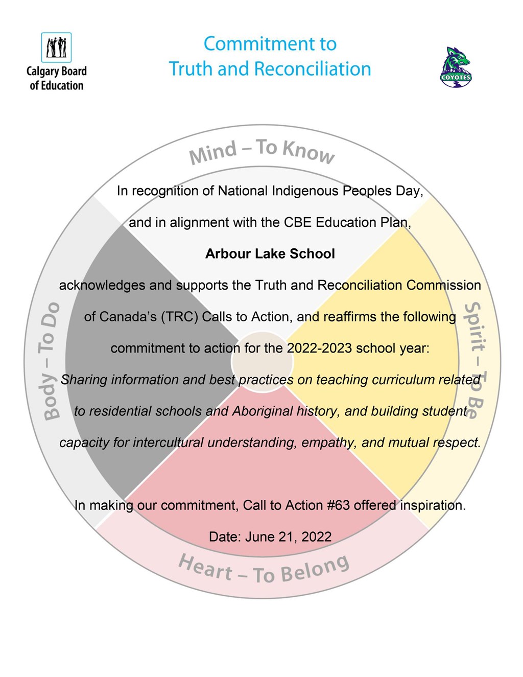 Our School - Arbour Lake School